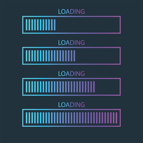 Loading Bar Icon In Flat Style Progress Indicator Vector Illustration On Isolated Background
