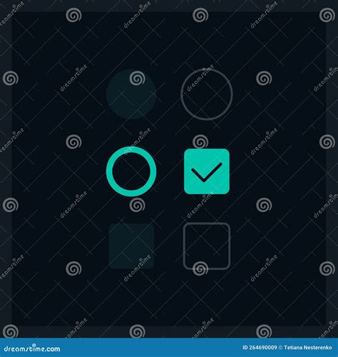 Circle And Square Frame Ui Element Template Stock Vector Illustration