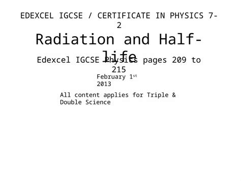 Ppt Igcse 72 Radiationandhalflife Dokumentips