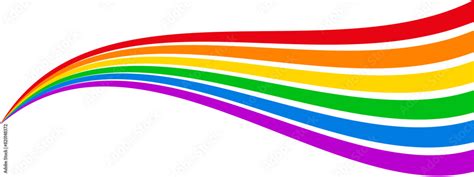 Pride Wave Background Rainbow Lgbt Flag Colors Isolated Lgbtq Gay