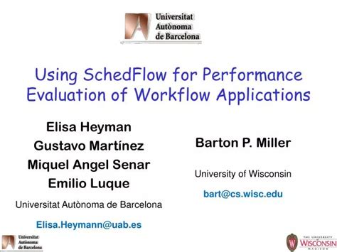 Ppt Using Schedflow For Performance Evaluation Of Workflow