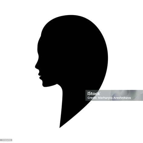 Black Silhouette Woman Girl Face Logo Profile Shape Stock Illustration Download Image Now Istock