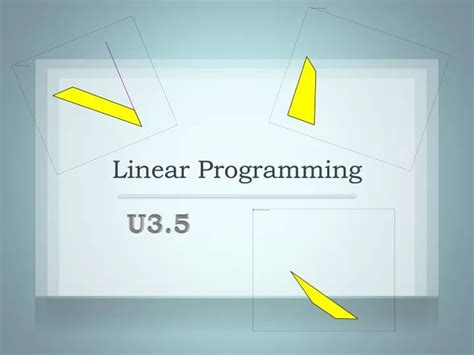 PPT Linear Programming PowerPoint Presentation Free Download ID 2797397