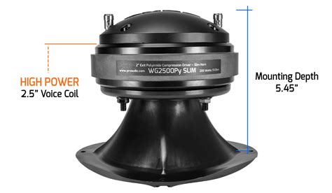 Compression Horn Driver For Car Audio Wg2500py Slim Prv Audio