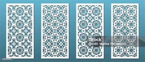 레이저 컷 패널 기하학적 이슬람 패턴 Cnc 절단 벽 예술 가정 실내 장식 방 개인 정보 보호 화면 종이 예술 카드 배경 아랍어