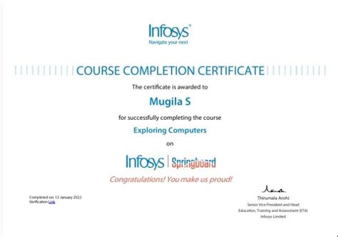 Computerscience Infosysspringboard Coursecompletion Continuouslearning Techskills
