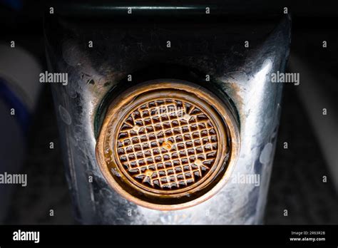 The Diffuser In The Faucet Is Clogged And Corroded Close Up Old
