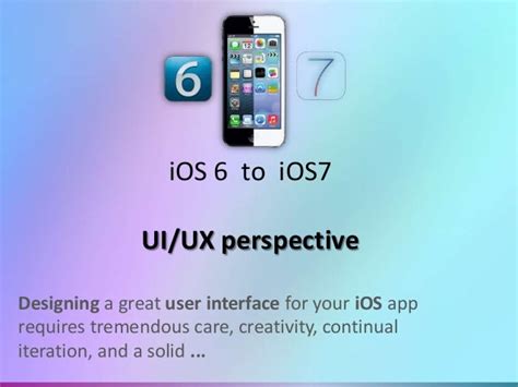 I Os 6 To Ios7 User Interface Perspective