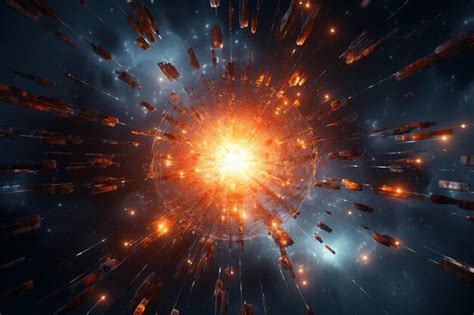 Premium AI Image Quantum Particles Colliding At Nearlight Speeds Oc
