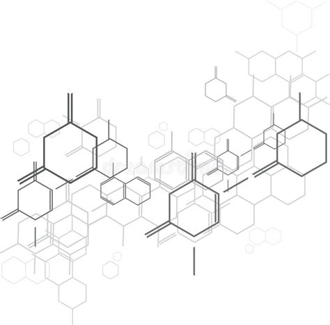 Hexagonal Molecular Structure 3 D Lattice Stock Illustration