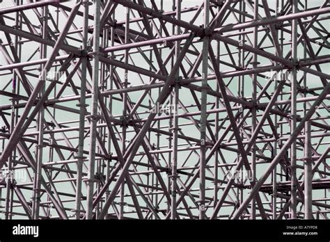 Pattern Created By Scaffolding Stock Photo 3898071 Alamy