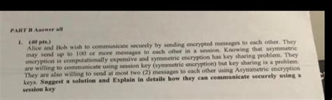 Solved P MKT I Aaswer All 40 Prsi Alice And Bob Wish To Chegg Com