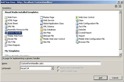 Generic Handlers Ashx Files Aspnet