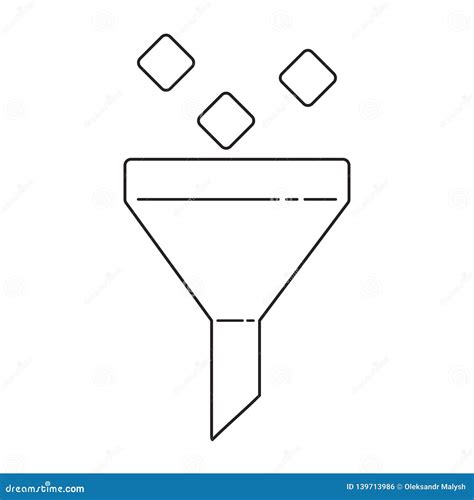 Filtering System Linear Icon Thin Line Illustration Design Stock