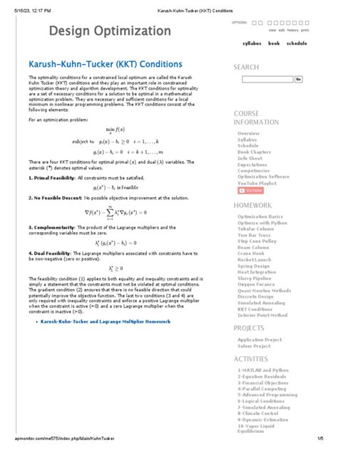 Karush Kuhn Pdf