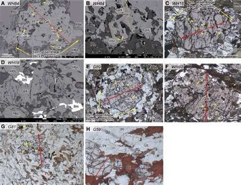A D Garnet Clinopyroxene Amphibolite Samples Wh84 And Wh18 Download Scientific Diagram