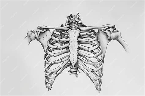 Premium Photo A Detailed Drawing Showcasing The Skeletal Structure