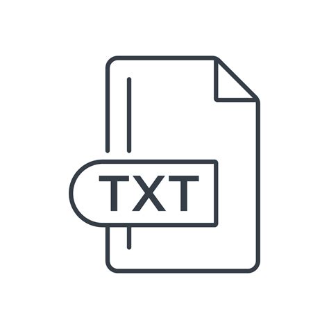 Icono De Formato De Archivo Txt Icono De Línea De Extensión De Txt