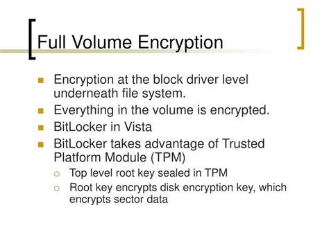 Ppt File System And Full Volume Encryption Powerpoint Presentation