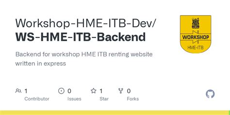 Github Workshop Hme Itb Devws Hme Itb Backend Backend For Workshop Hme Itb Renting Website