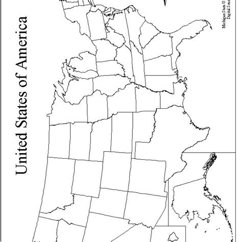 Printable Blank Map Of The United States Free Printable Outline Map