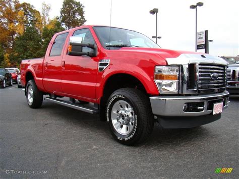 2010 Vermillion Red Ford F250 Super Duty Lariat Crew Cab 4x4 20455053