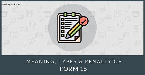 Form 16 Tds Certificate Meaning Types And Penalty