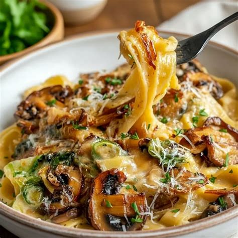 Easy Caramelized Leek And Mushroom Gruyere Pasta — Dinner Ideas With