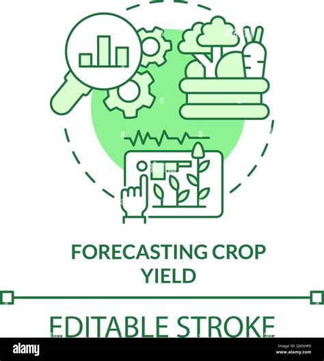 Forecasting Crop Yield Green Concept Icon Stock Vector Image And Art Alamy
