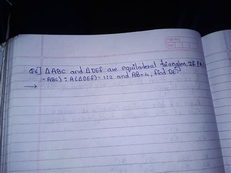Page No Dateq6] Abc And Def Are Equilateral Triangles If {ac Abc