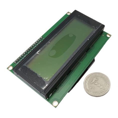 ماژول نمایشگر Lcd کاراکتری 2004 دارای رنگ زمینه سبز و ارتباط I2c