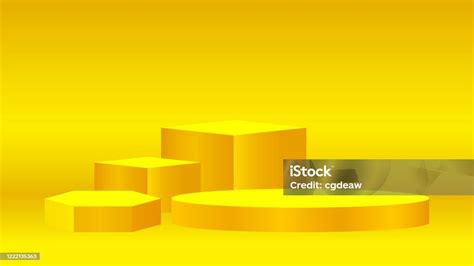 황금 배경에 고급 3d 받침대 금 화장품 제품 디스플레이 쇼 디럭스 승리 위치 제품 장소 장식의 타원 스탠드에 대한 골드 연단 무대 쇼금 받침대 서클 상자 강단에 대한 스톡