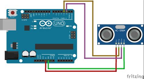 object distance detection with ultrasonic hc sr04 sensor