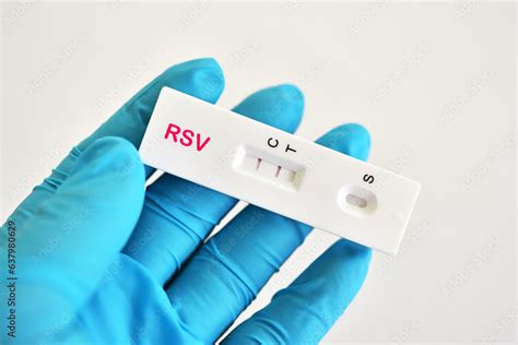 RSV Positive Test Result By Using Respiratory Syncytial Virus RSV Antigen Test Kit Rapid Test