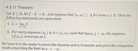 Solved 6 Prove Theorem 4 3 11 4 3 11 Theorem Let AR Let Chegg Com