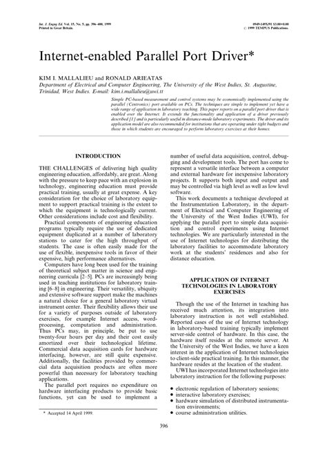 pdf internet enabled parallel port driver