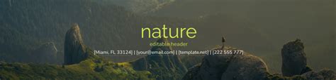 Nature Editable Header Template Edit Online And Download Example