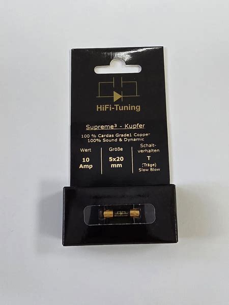 Hi Fi Tuning Supreme3 Copper 5x20 мм предохранитель медленный 10a