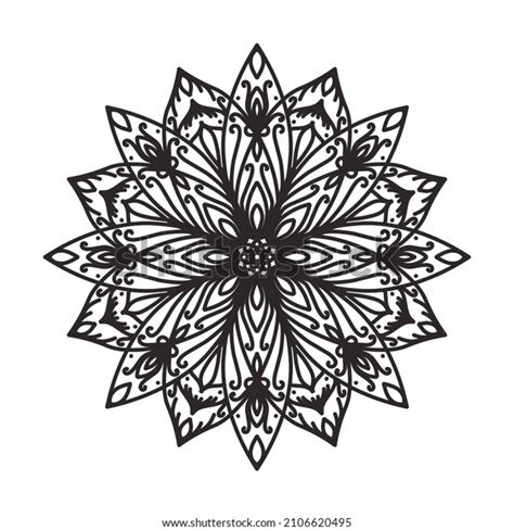 Vector Illustration Big Beautiful Outlines Mandala Stock Vector Royalty Free 2106620495