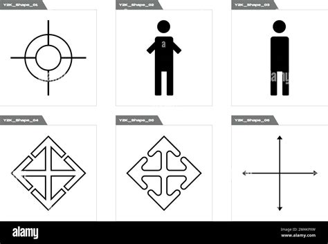 brutalism shapes extraordinary graphic assets objects in y2k style stock vector image and art