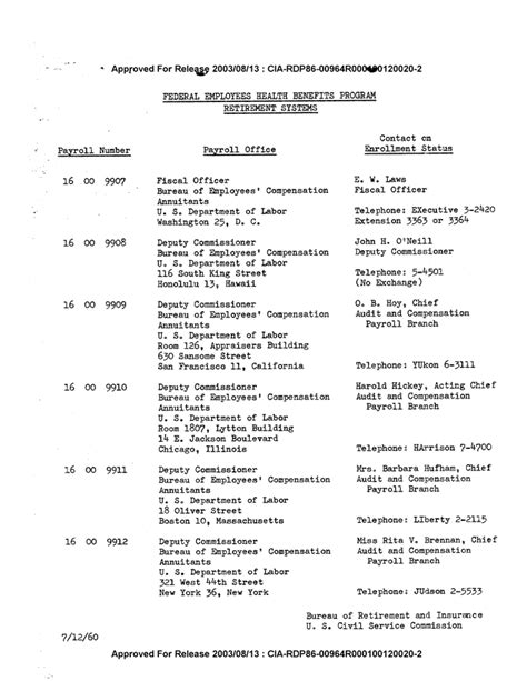 Federal Employees Health Benefits Program Retirement Systems