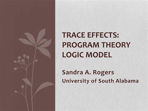 ppt trace effects program theory logic model powerpoint presentation
