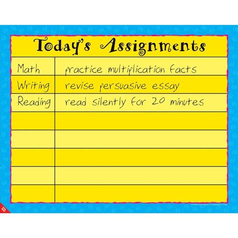 Daily Assignment Poster Classroom Posters Classroom Really Good Stuff