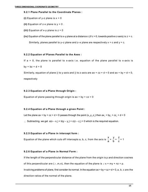 3d Geometry Class 12 Notes For Iit Jee And Boards