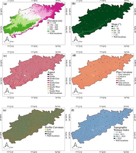 Ad Groundwater Influencing Factor Elevation Slope Aspect And Plan