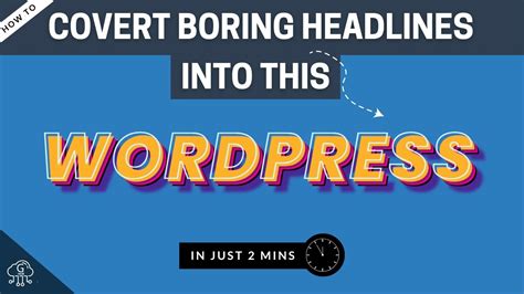 Convert Boring Headline Text Into This Effect Using Css Wordpress Tutorial For Beginners Youtube