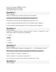Understanding Correlation In Psychology Quiz Analysis Course Hero