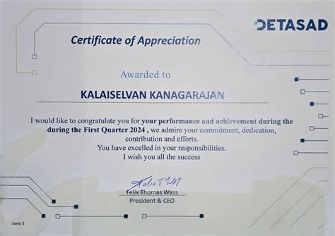 Kalaiselvan K On Linkedin Teamwork Recognition Achievement