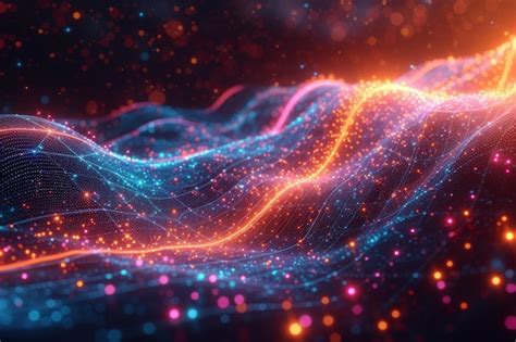 Premium Photo Colorful And Dynamic Glowing Futuristic Wave With