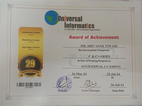 earned c c and oop certification ready to level up shivansh tiwari posted on the topic